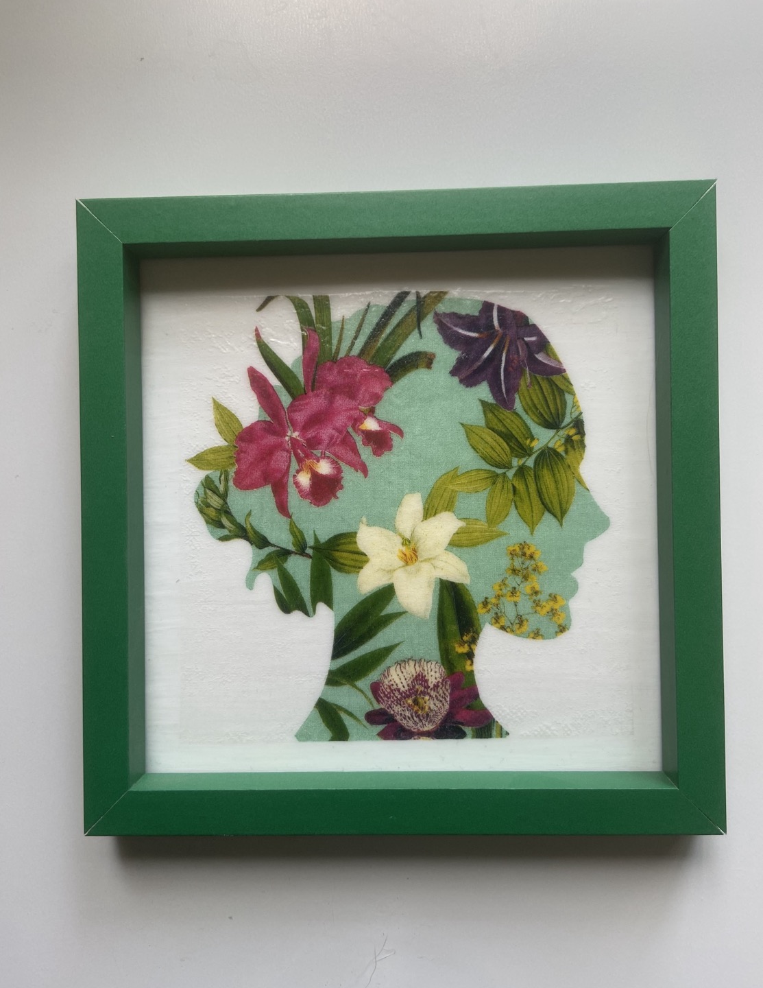 Floral Lady Decoupage Art