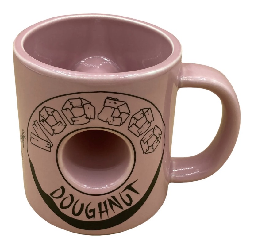 Voodoo Doughnut Donut Pink Coffee Mug The Magic Is In The Hole Portland OR