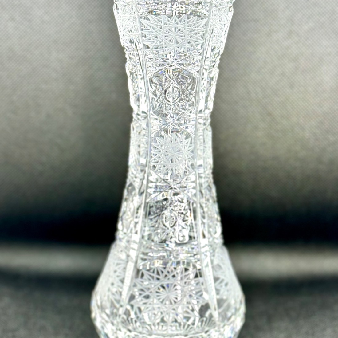 Vintage Queen Lace Round Bowl Shape Handblown Crystal Clear Vase, By ...