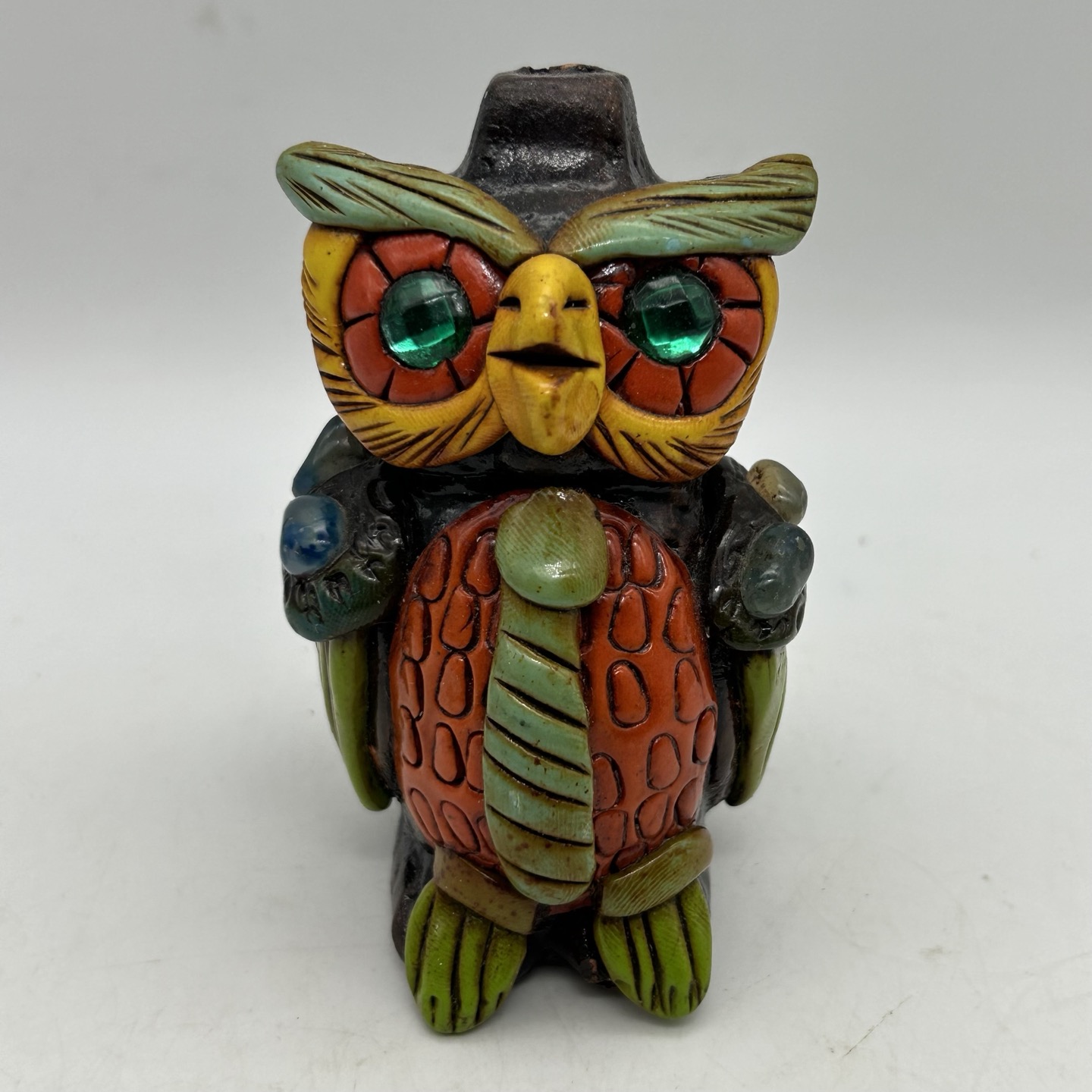 Mexican Aztec Owl Pottery Whistle