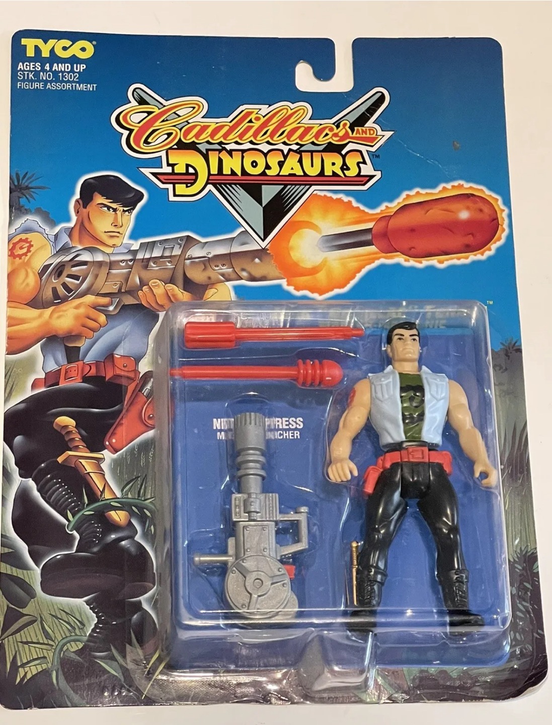 Cadillacs and Dinosaurs Jack "Cadillac" Tenrec Figure MOC Vintage 1993 Tyco