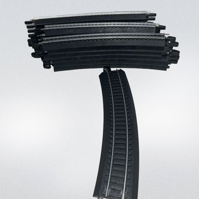 Bachmann EZ-Track ~ 22" Radius Curved Track ~ HO Scale ~ 1 Piece ~ 44583