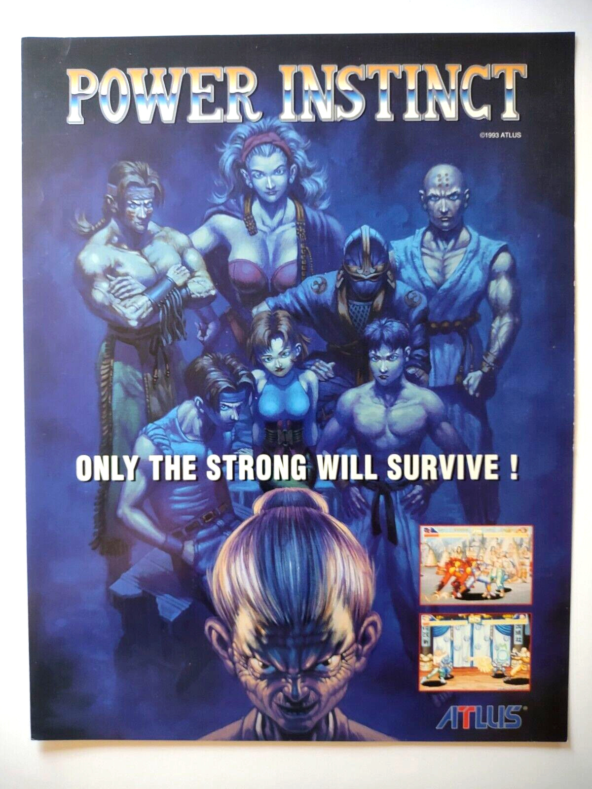 Power Instinct Arcade FLYER Original 1993 Video Game Vintage Retro 8.5 ...