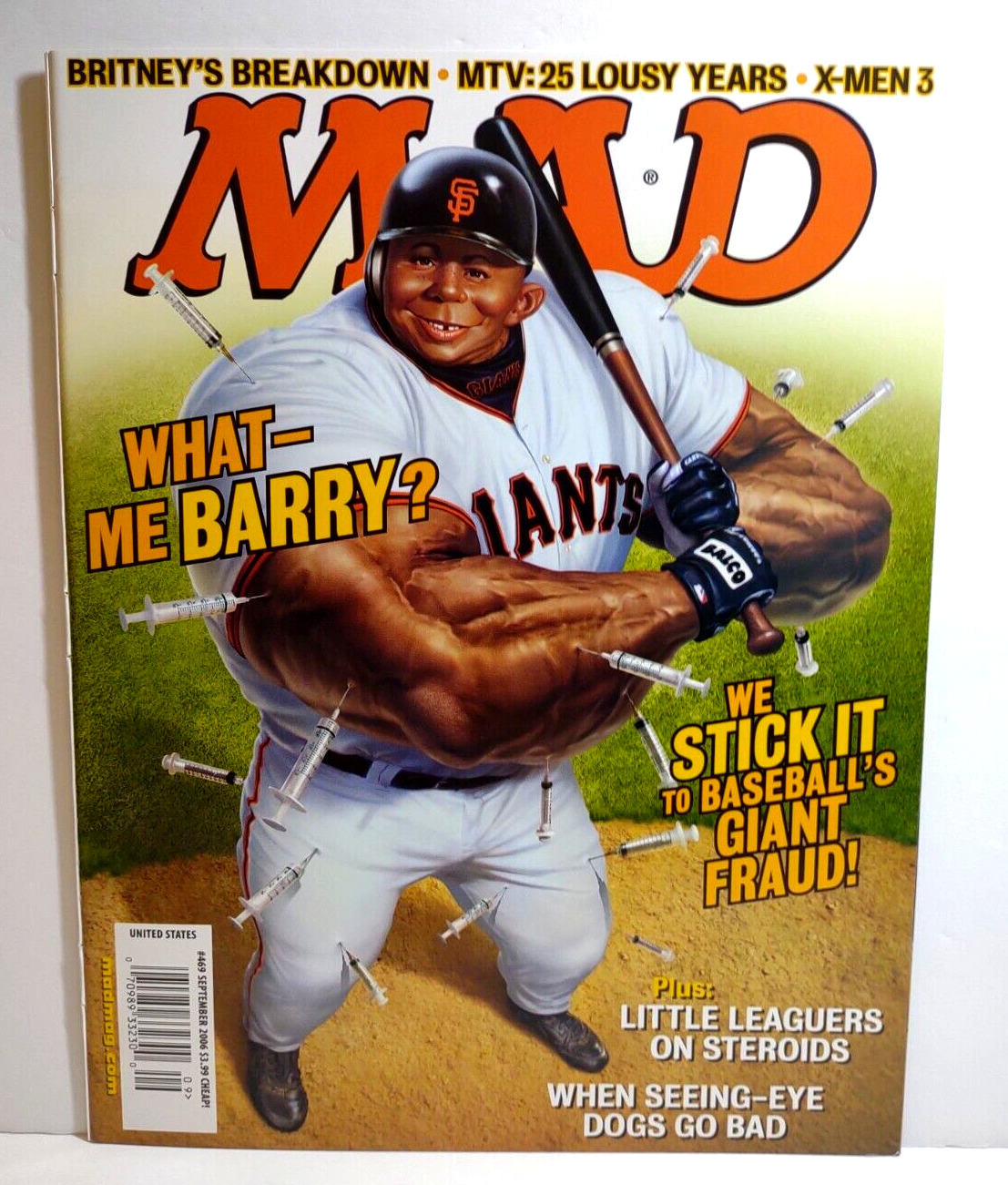 MAD Magazine Sept 2006 # 469 X-Men Britney Spears Barry Bonds Mission ...