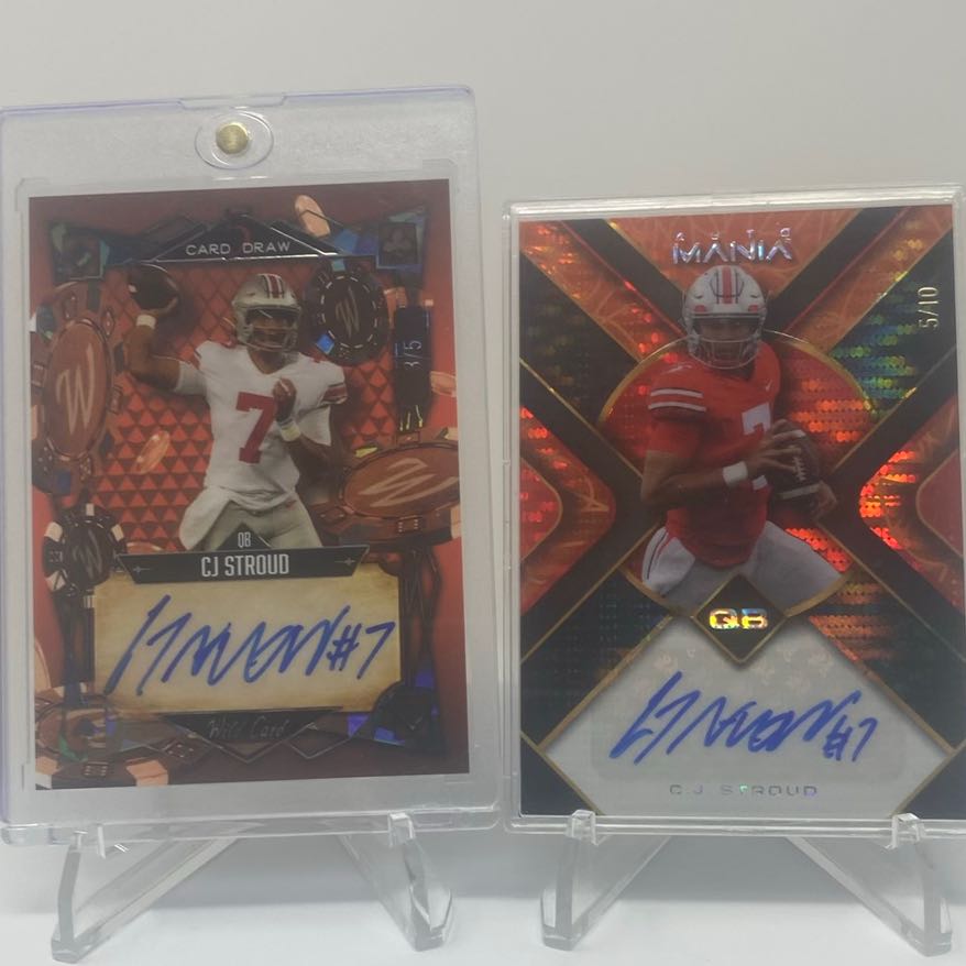 2 Rare CJ Stroud Wild Card Rookie Autos 3/5 & 5/10