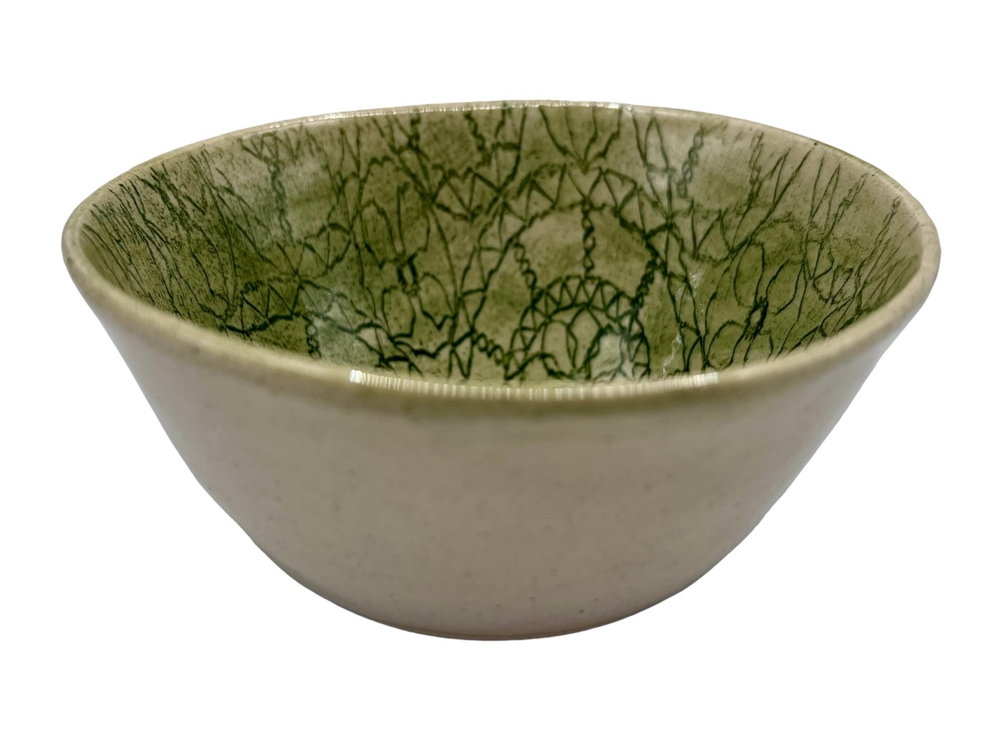 Wonki Ware Marshall Pottery Handmade Bowl Textured Impressed Lace South ...
