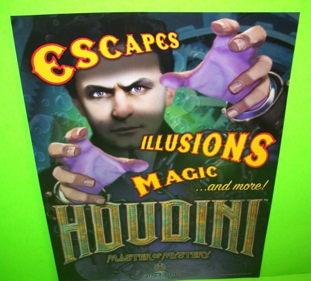 Houdini Master of Mystery Pinball FLYER Original NOS Game Magic ...