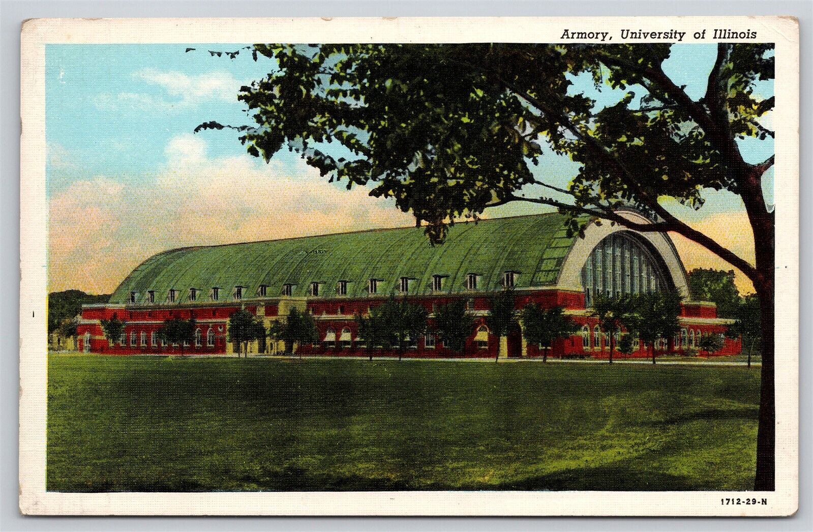 Postcard IL Armory University Of Illinois