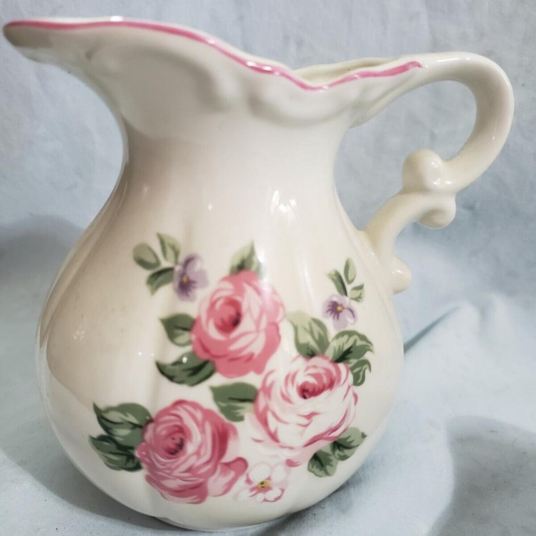 Vintage Creamer Pitcher Rose Takahashi San Francisco Japan 5" Tall ...