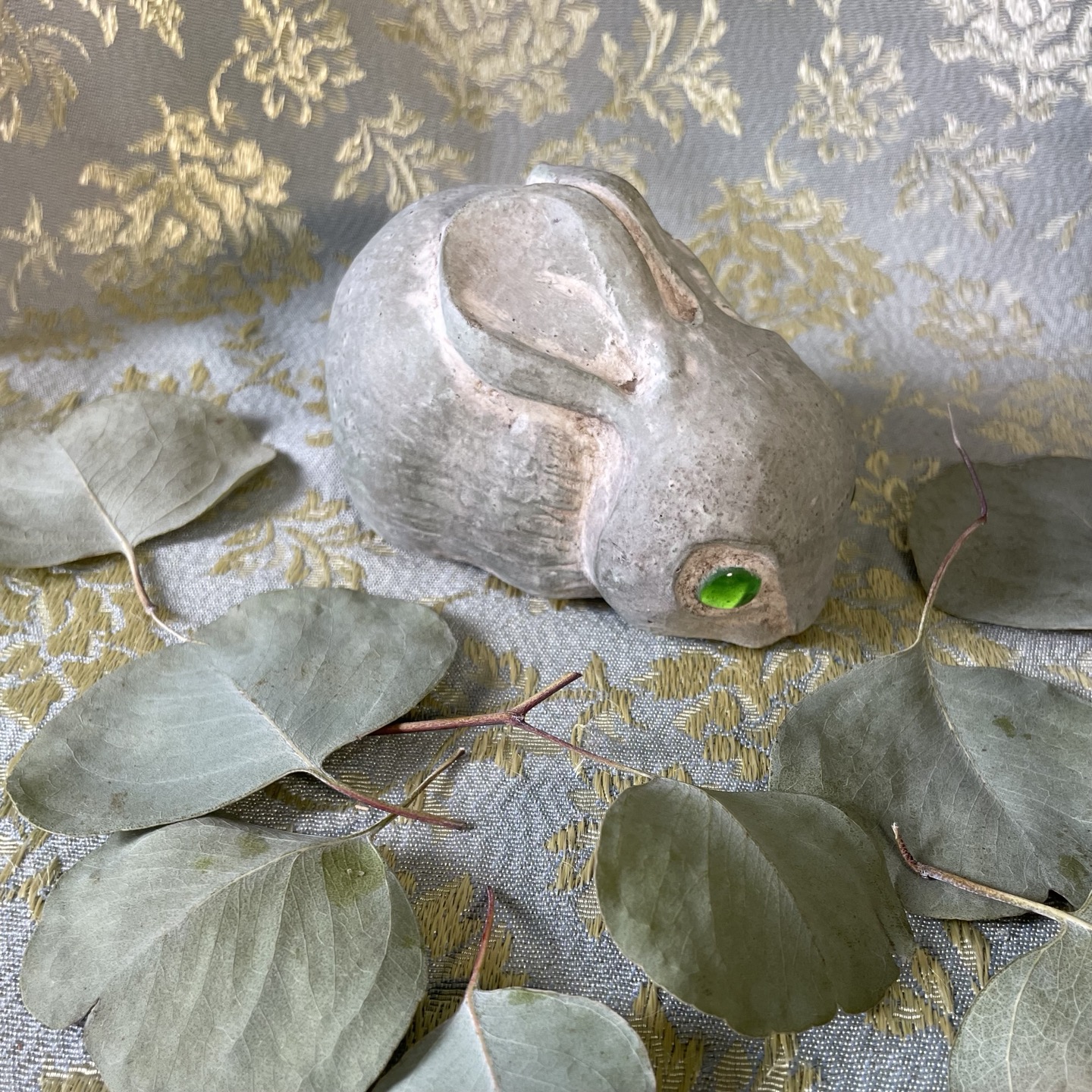 Vintage Isabel Bloom Bunny Signed Green Glass Eyes 5” Easter Bunny ...