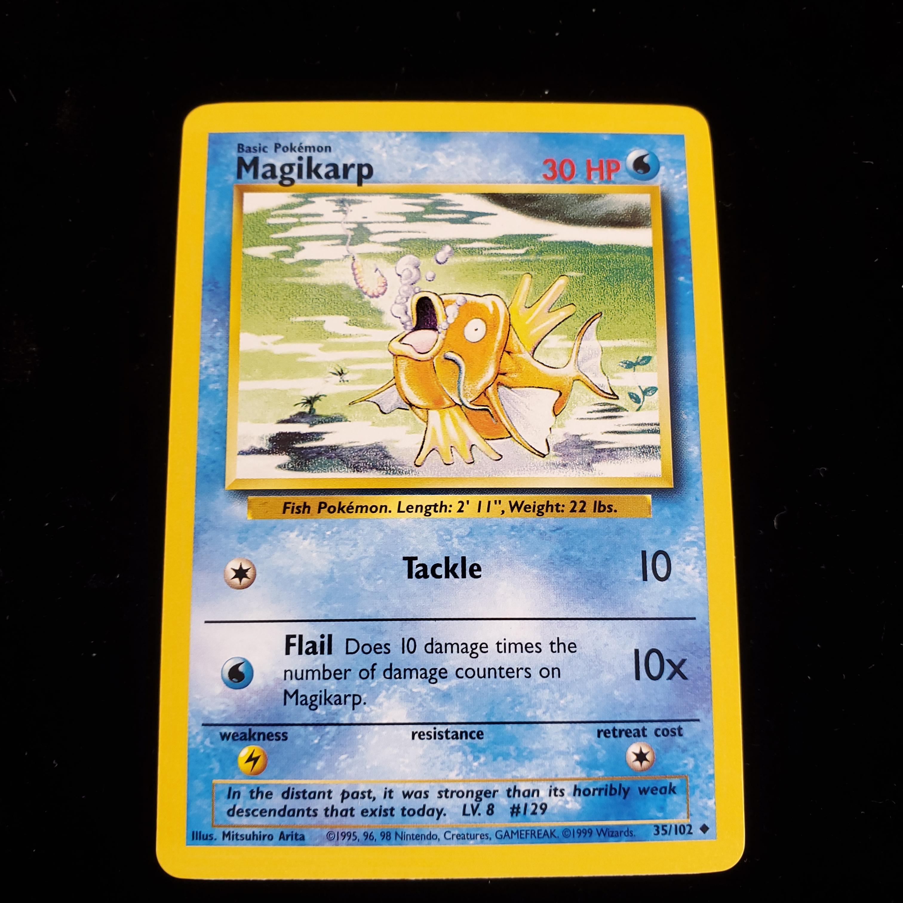 1999 Pokemon Base Set Magikarp 35/102 Uncommon