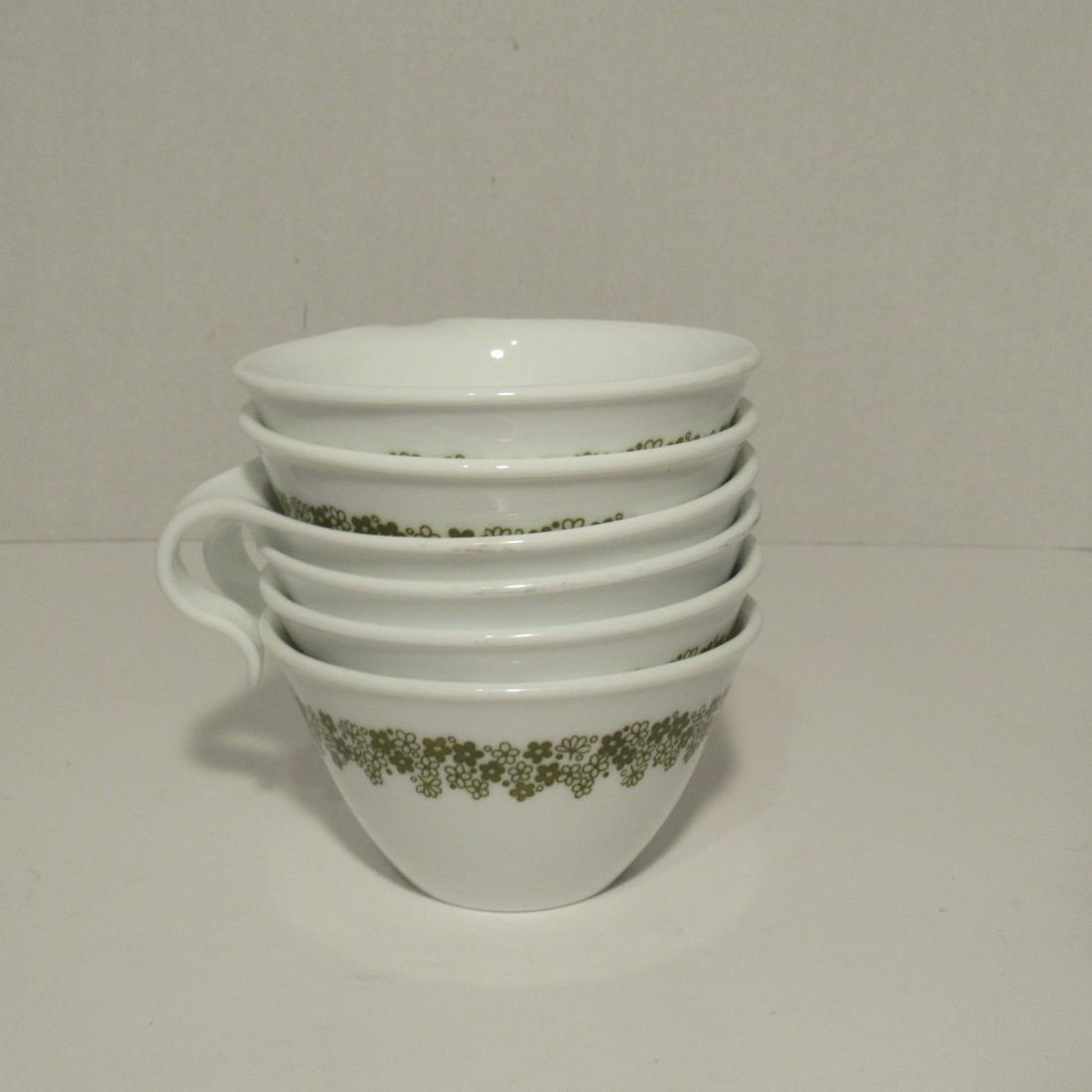 Vintage Corelle 6-Piece Green Daisy Spring Blossom Pattern w/Hook ...