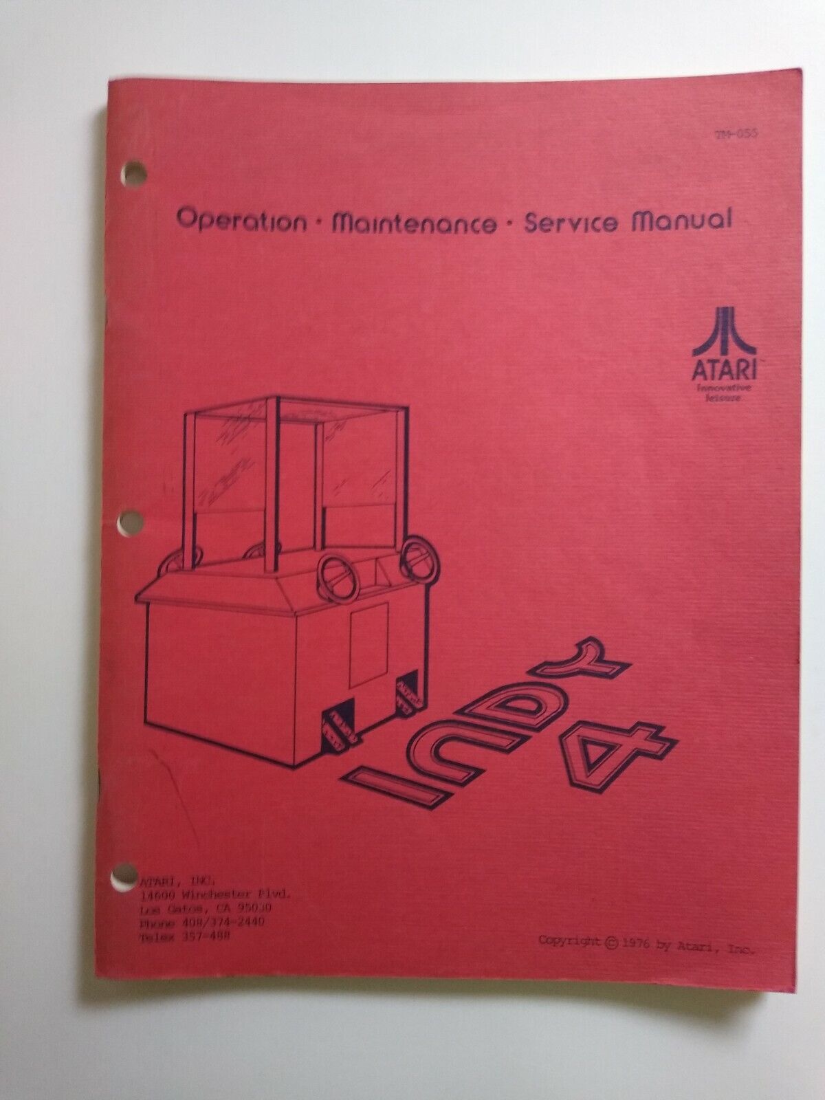 Indy 4 Arcade MANUAL Original Video Game Service Repair Schematics 1976