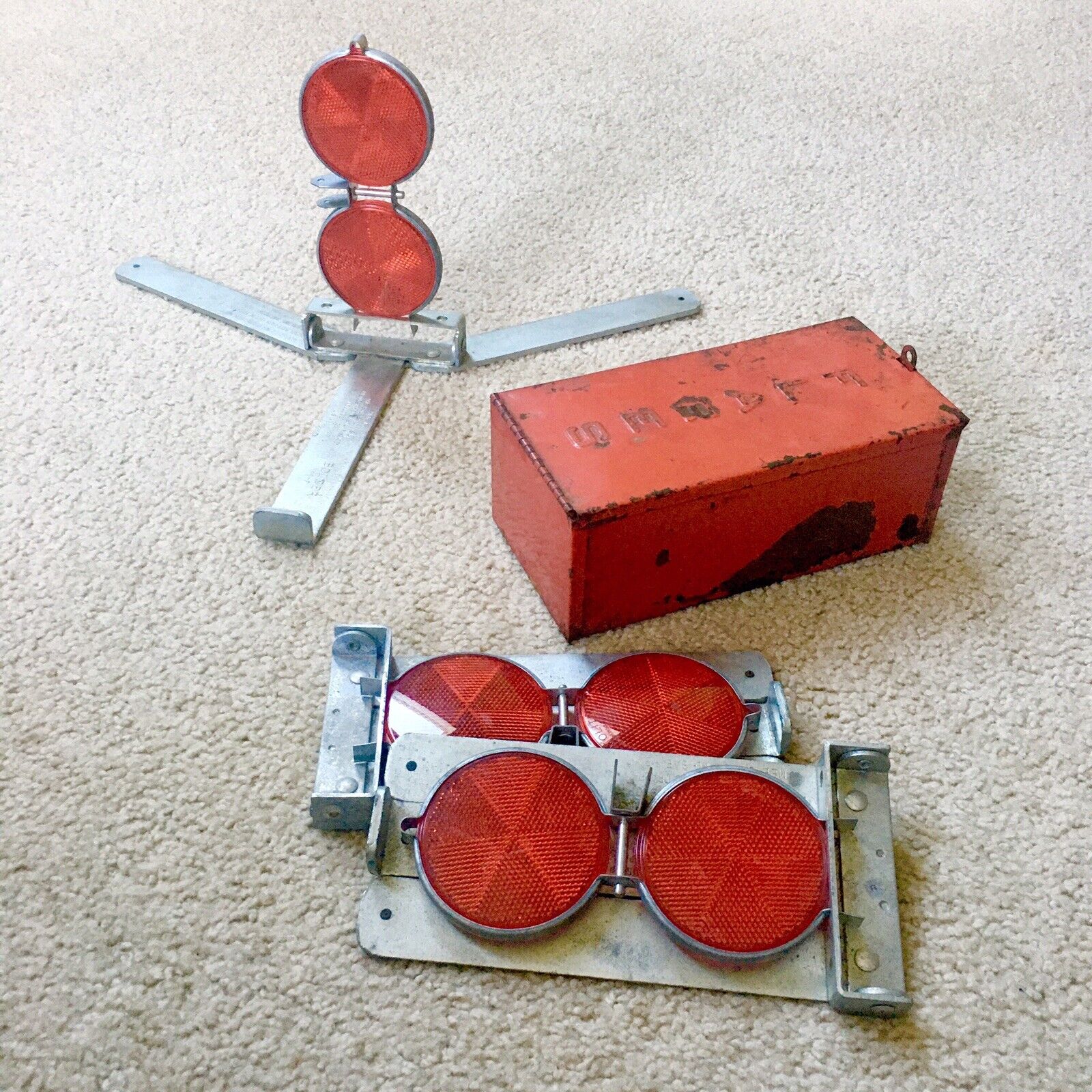 Vintage BOLSER Emergency Roadside Reflector Flare Set No. 66-F With ...