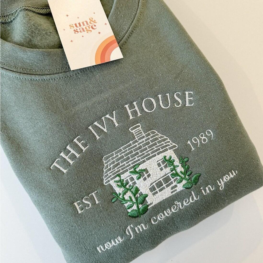 Ivy House Embroidered Sweatshirt - Military Green | Taylor Swift Gift ...