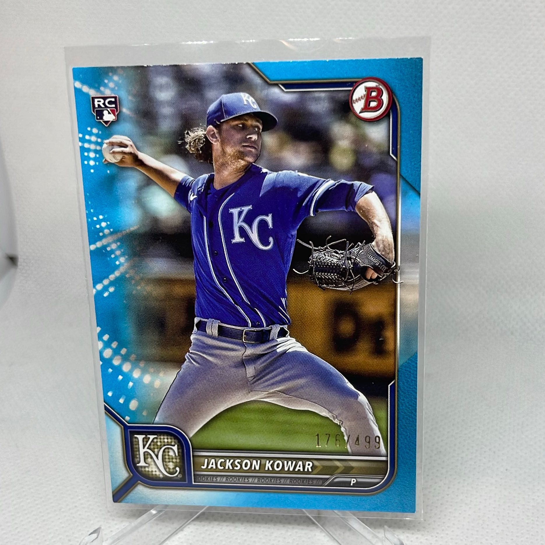JACKSON KOWAR 2022 Bowman Sky Blue 176/499 Rookie