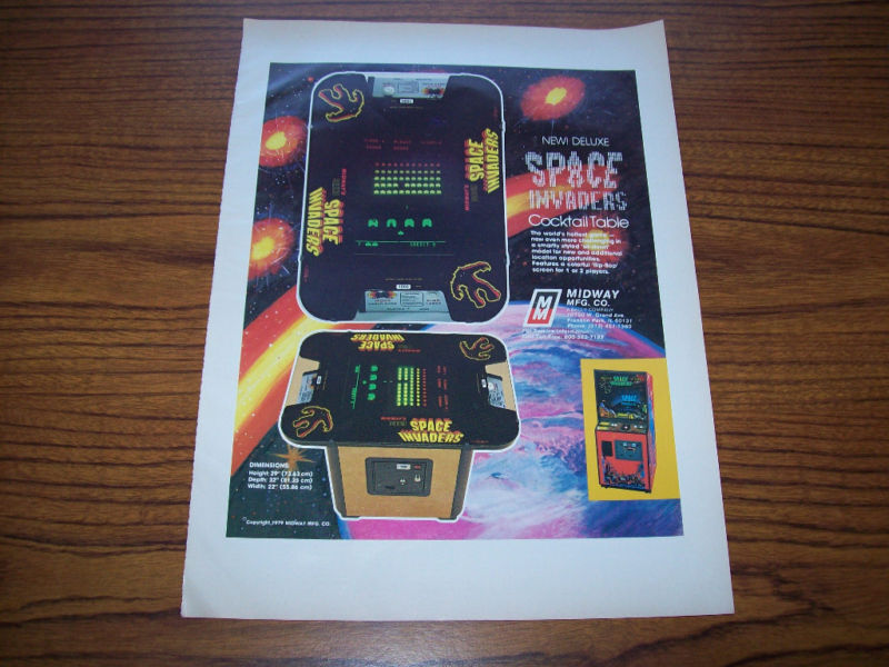 Deluxe Space Invaders Arcade Video Game Large Magazine AD Promo Artwork ...