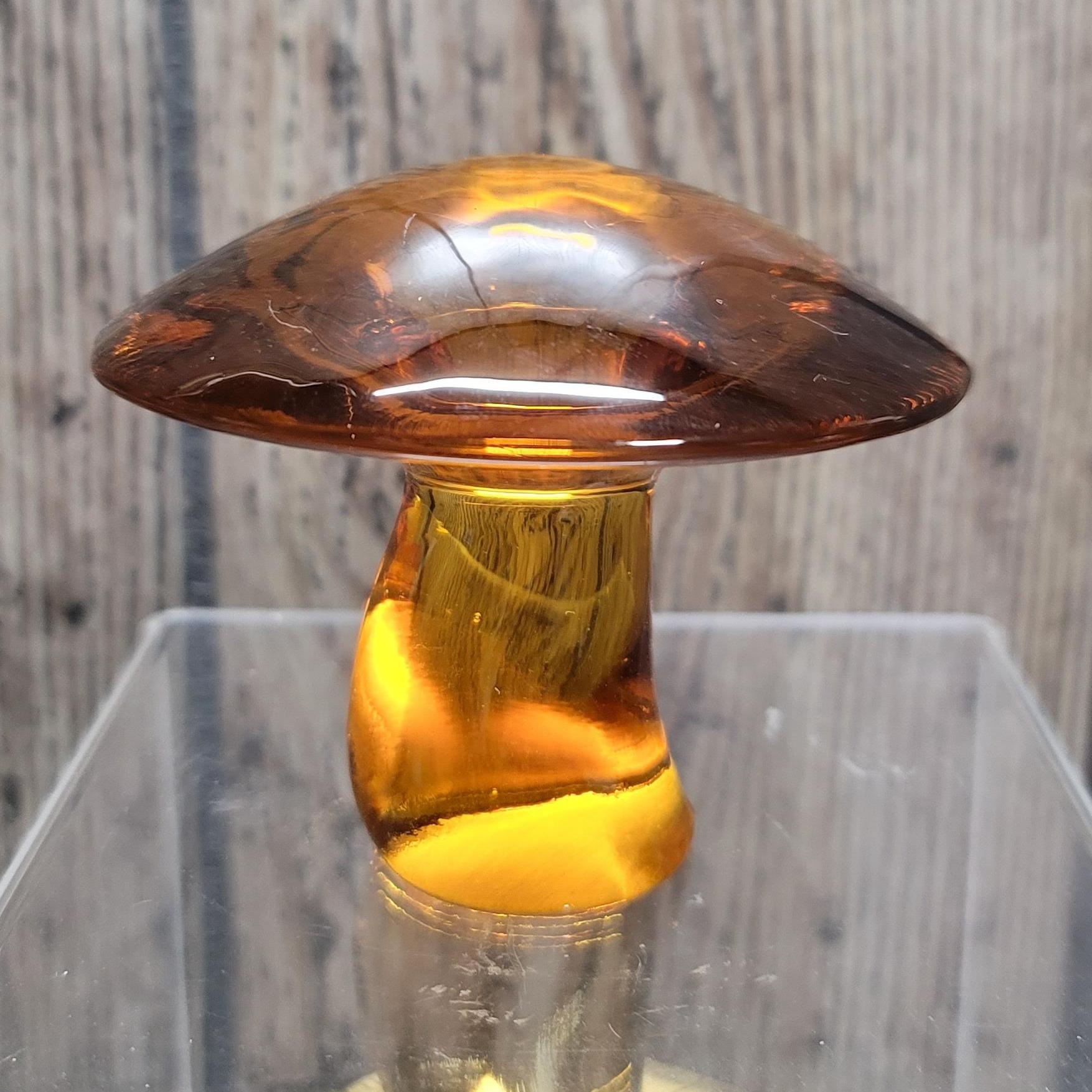 Viking Glass Amber Mushroom