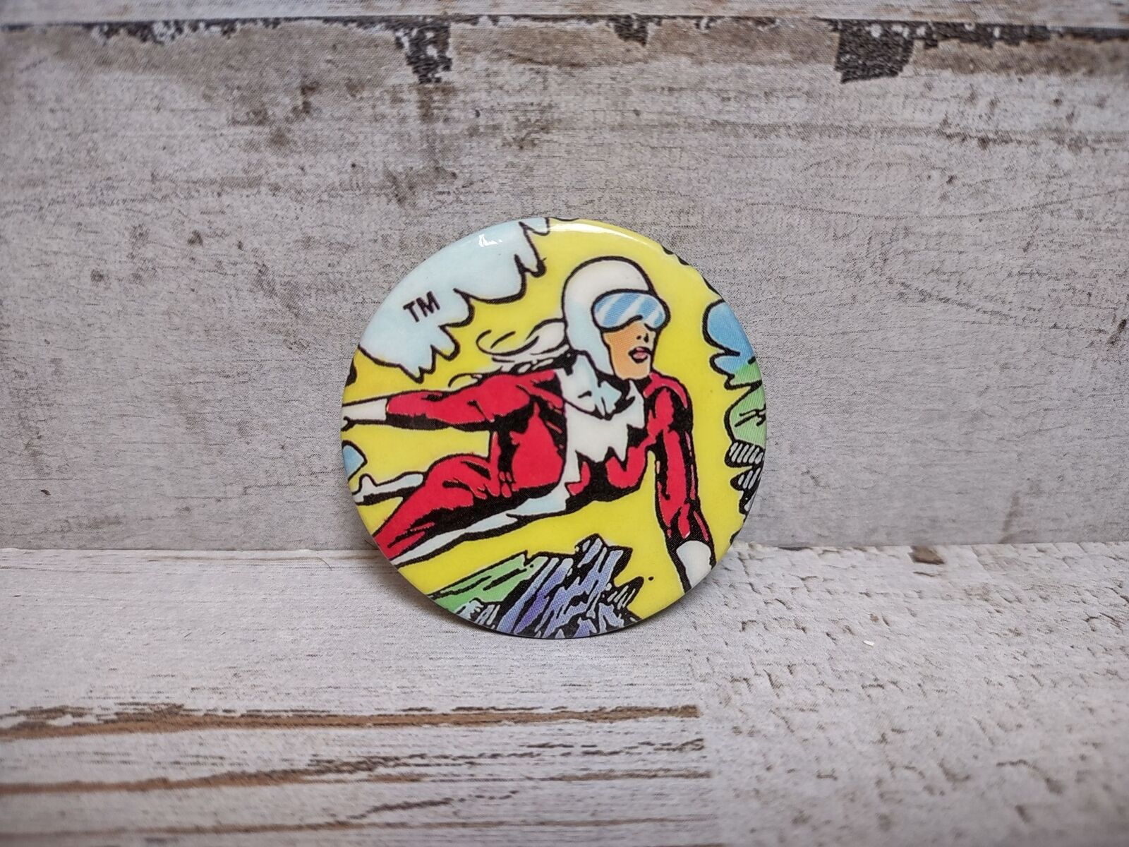 Vintage Marvel Comics X-Men Vindicator Button Pin Flying Red White 1987 ...