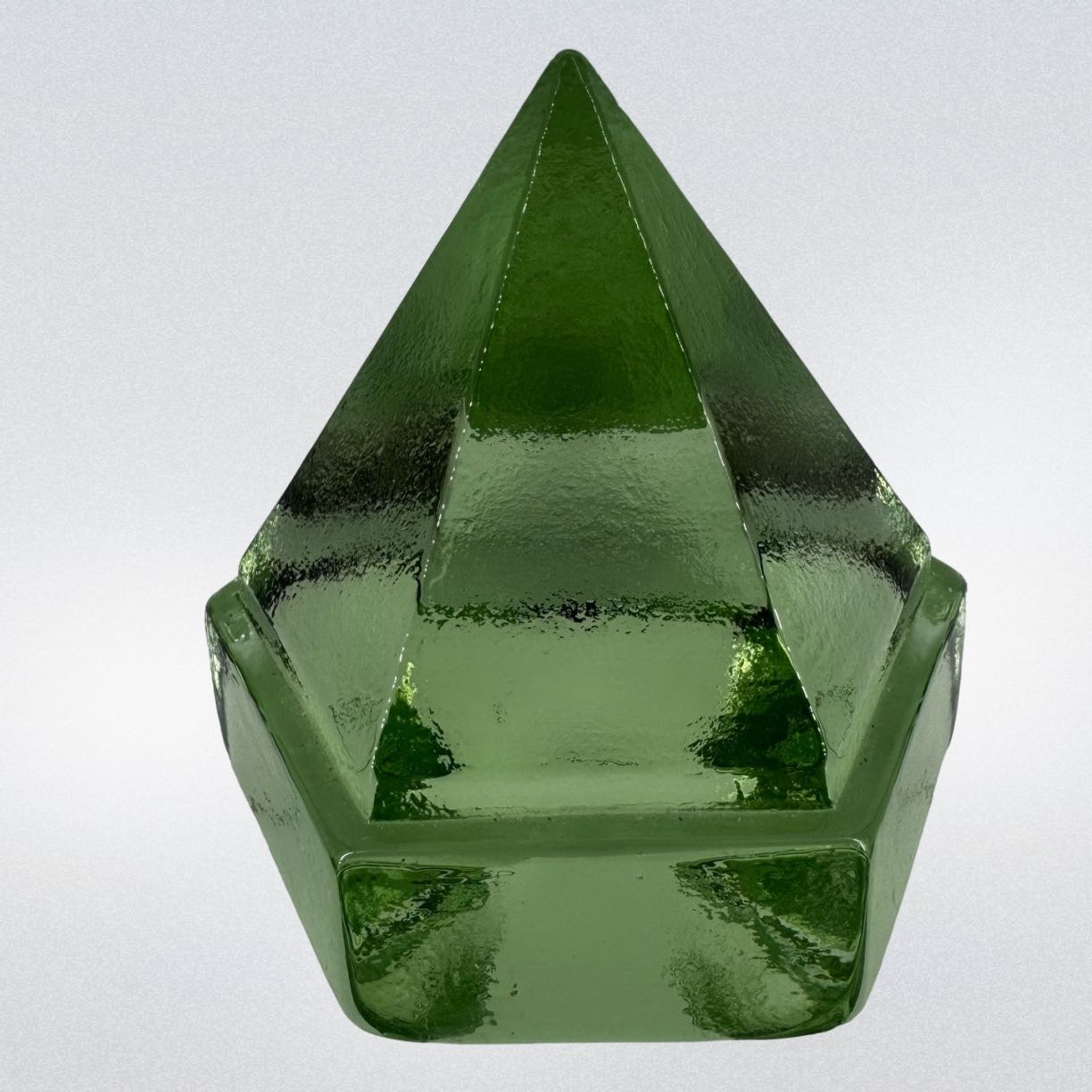 Prism Green Glass Nautical Pyramid Lighting Maritime Large 4"Tall Ship Deck