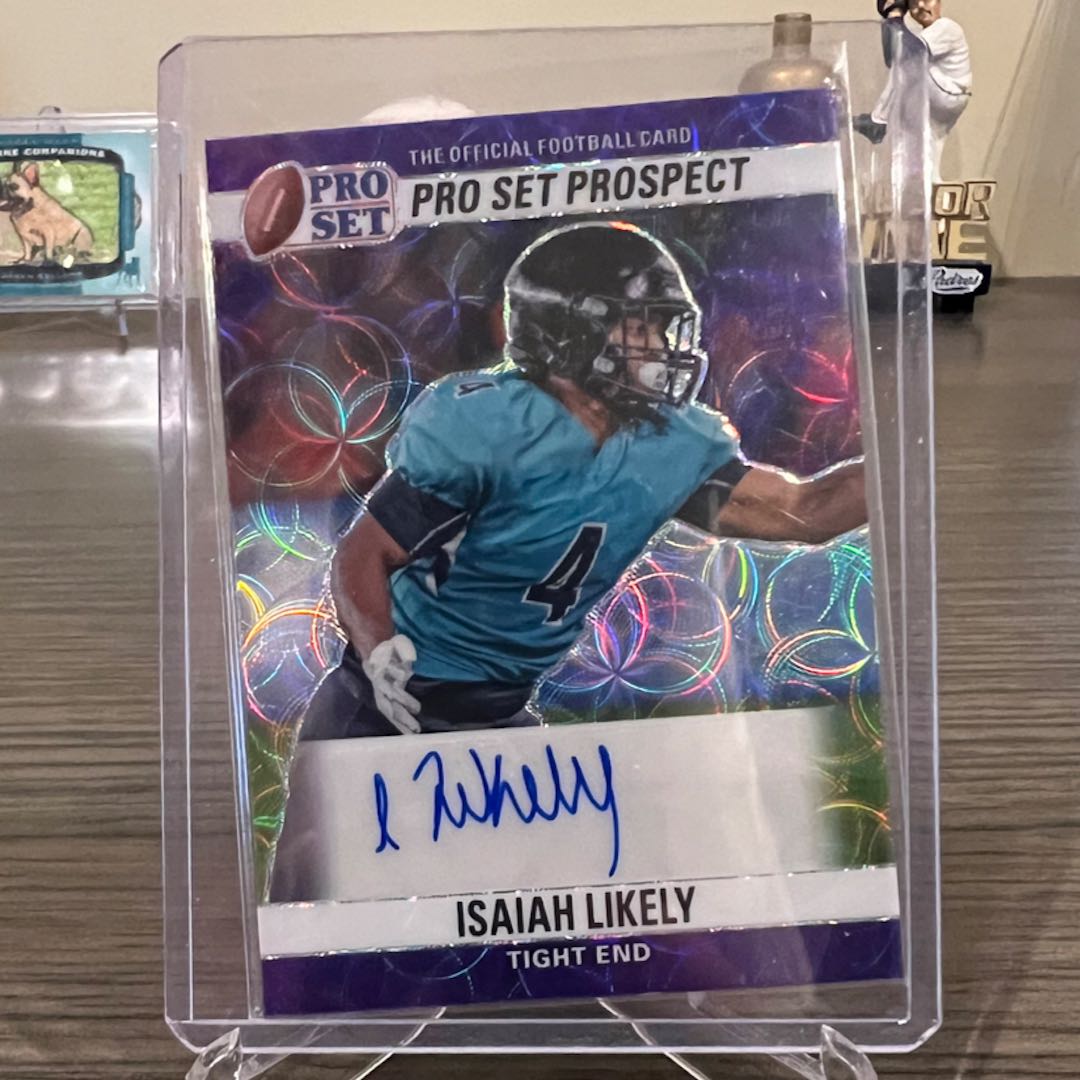 2022 Pro Set Metal Isaiah Likely 2/10 RC Auto Color Match Baltimore Ravens