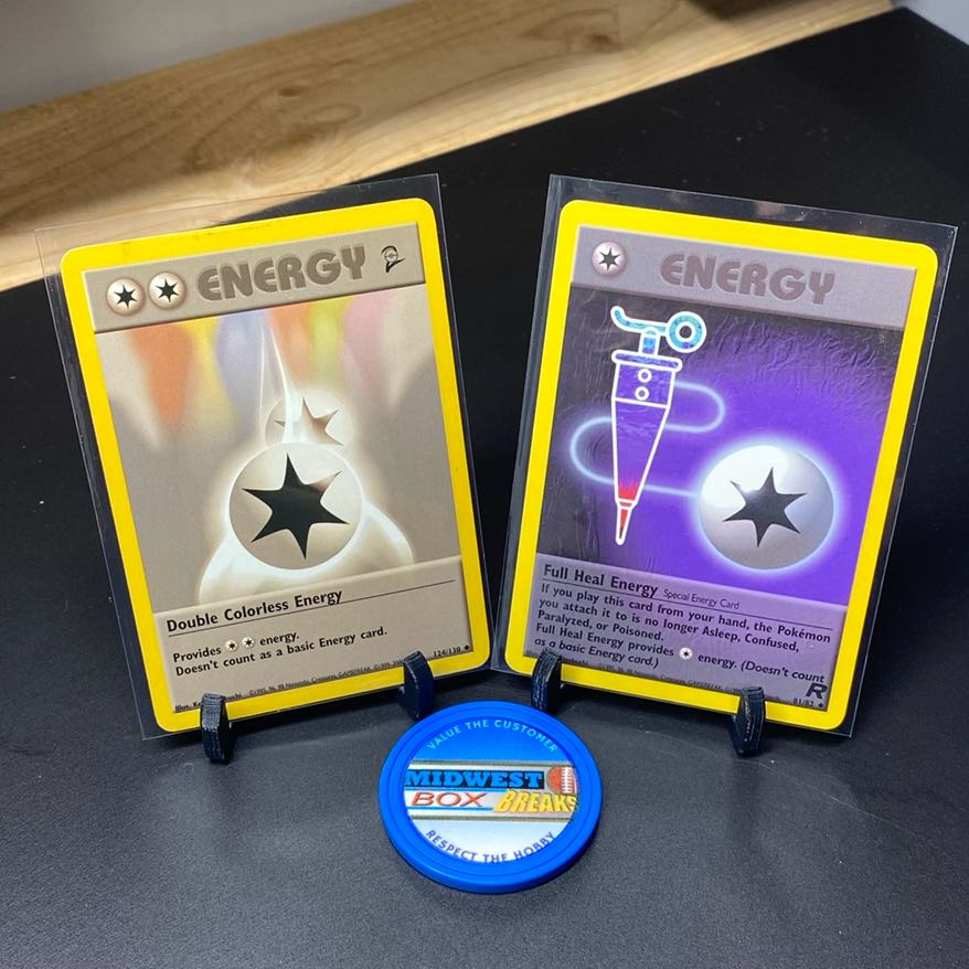 Pokémon Energy Lot!! Double Colorless Energy Base Set 2 124/130 And ...