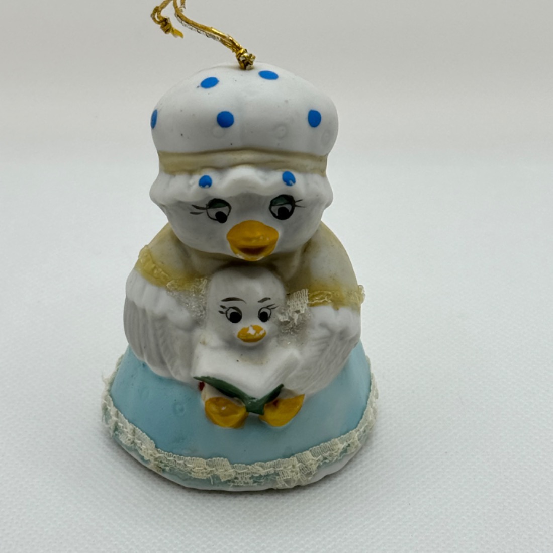 Vintage Dinner Bell Mother Duck Goose Chicken & Baby Duckling Gosling ...