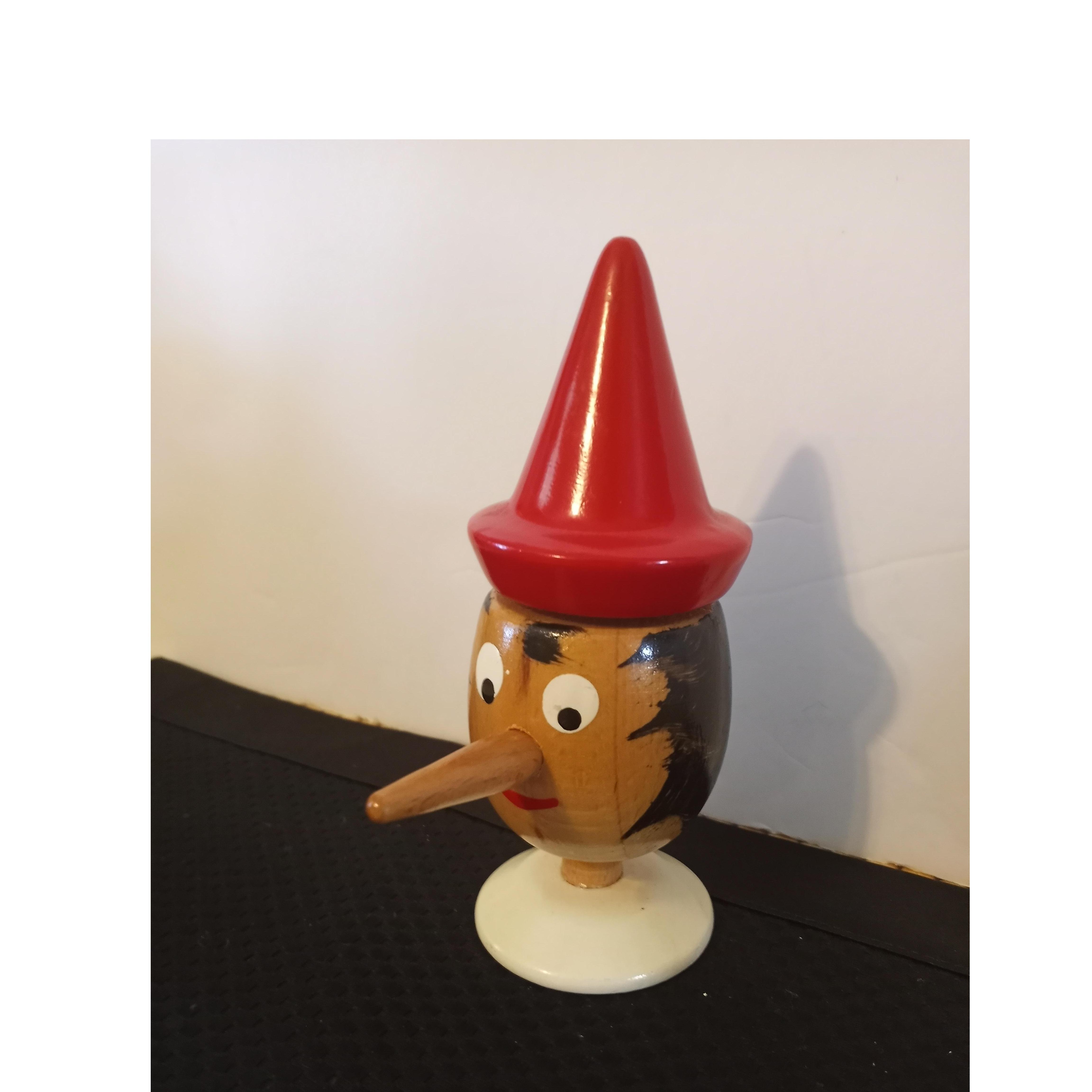 Vintage Italian Handmade Wood Pinocchio Nutcracker With Screw Down Nut ...