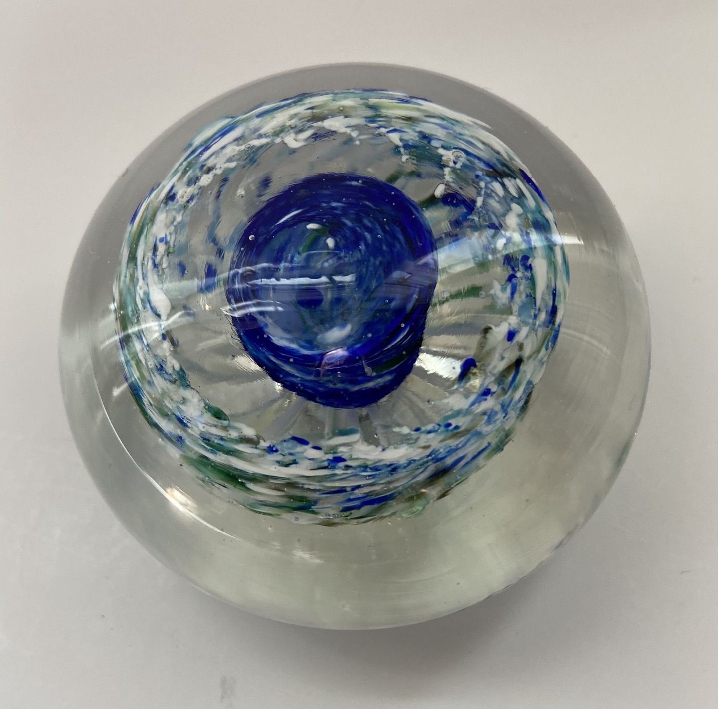Art Glass Paperweight-Artist Signed 2” X 3”