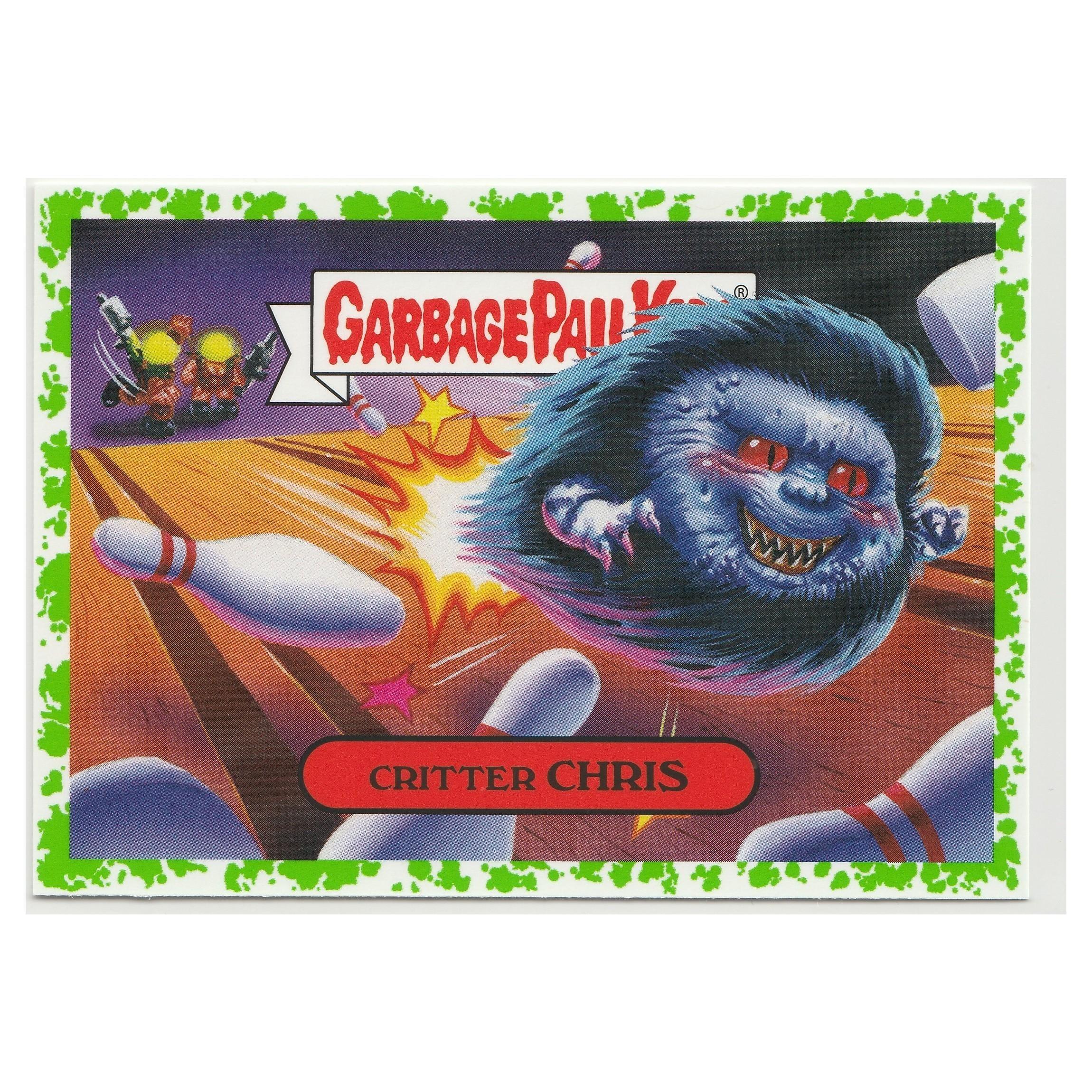 Garbage Pail Kids Critter Chris Cult Horror Sticker #5a of 20 Green ...