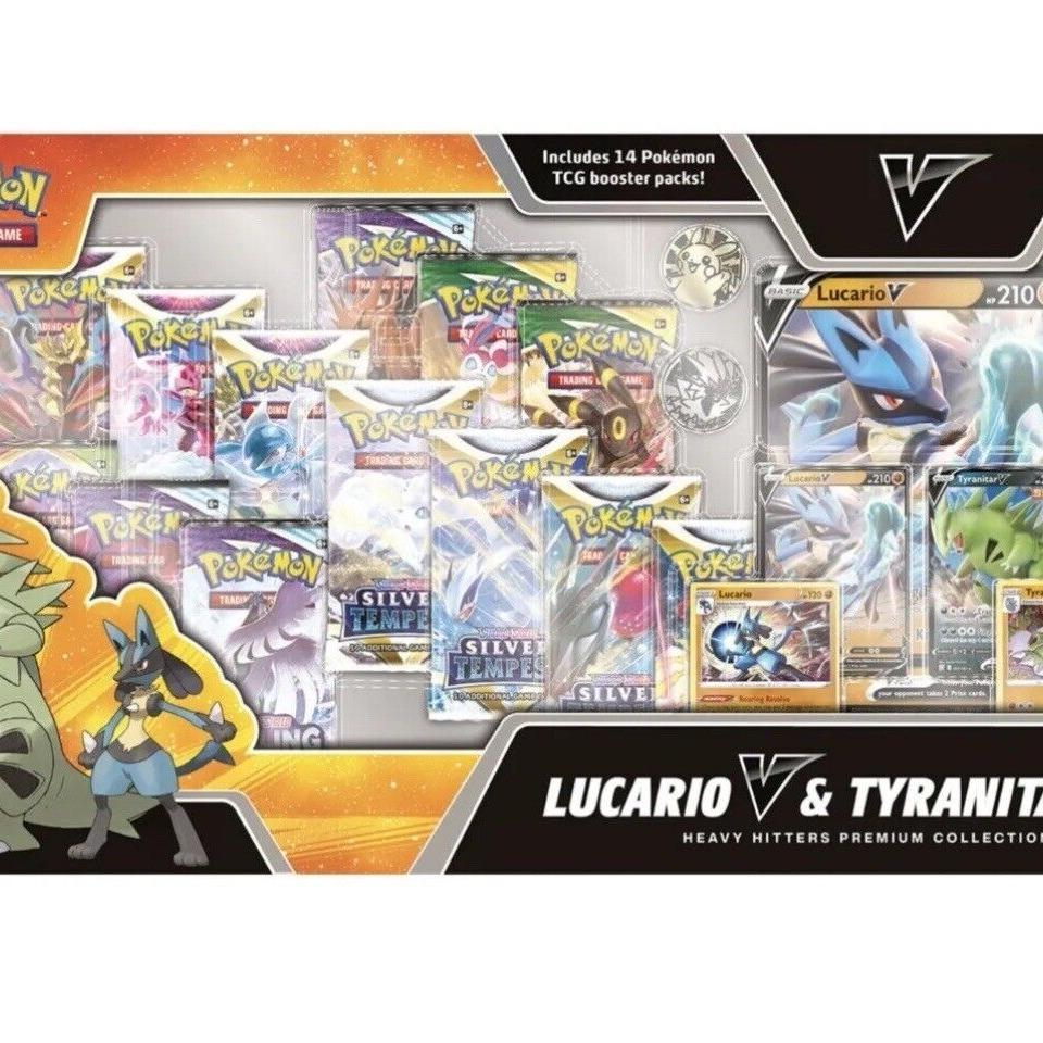 Pokemon TCG Lucario V & Tyranitar V Heavy Hitters Premium Collection Sealed
