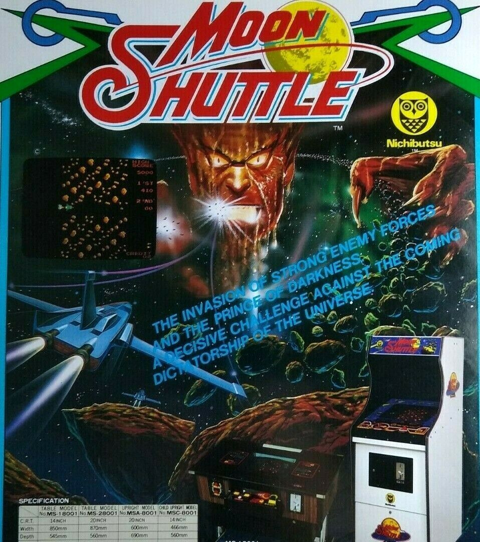 Moon Shuttle Arcade Flyer Nichibutsu Original 1981 Video Game Art 8.5 ...
