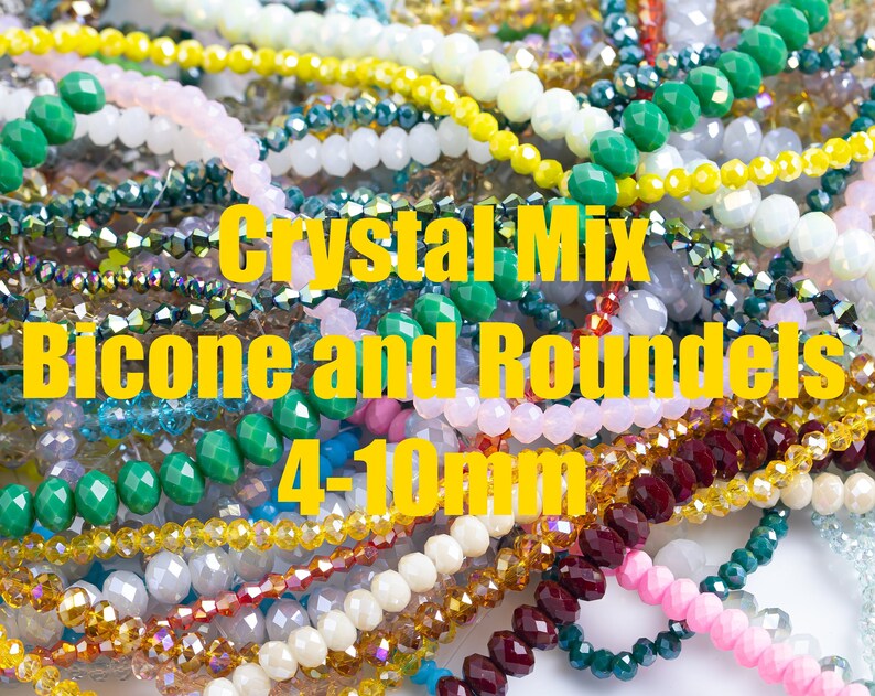 BULK CRYSTALS MIX Bag Beautiful High Quality Crystal Beads By the Pound ...
