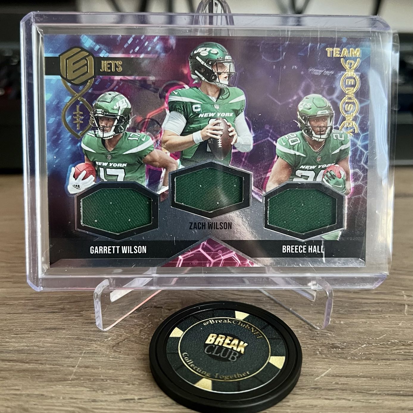 2022 Panini Elements Team Chemistry Zach Wilson/Garrett Wilson/Breece ...