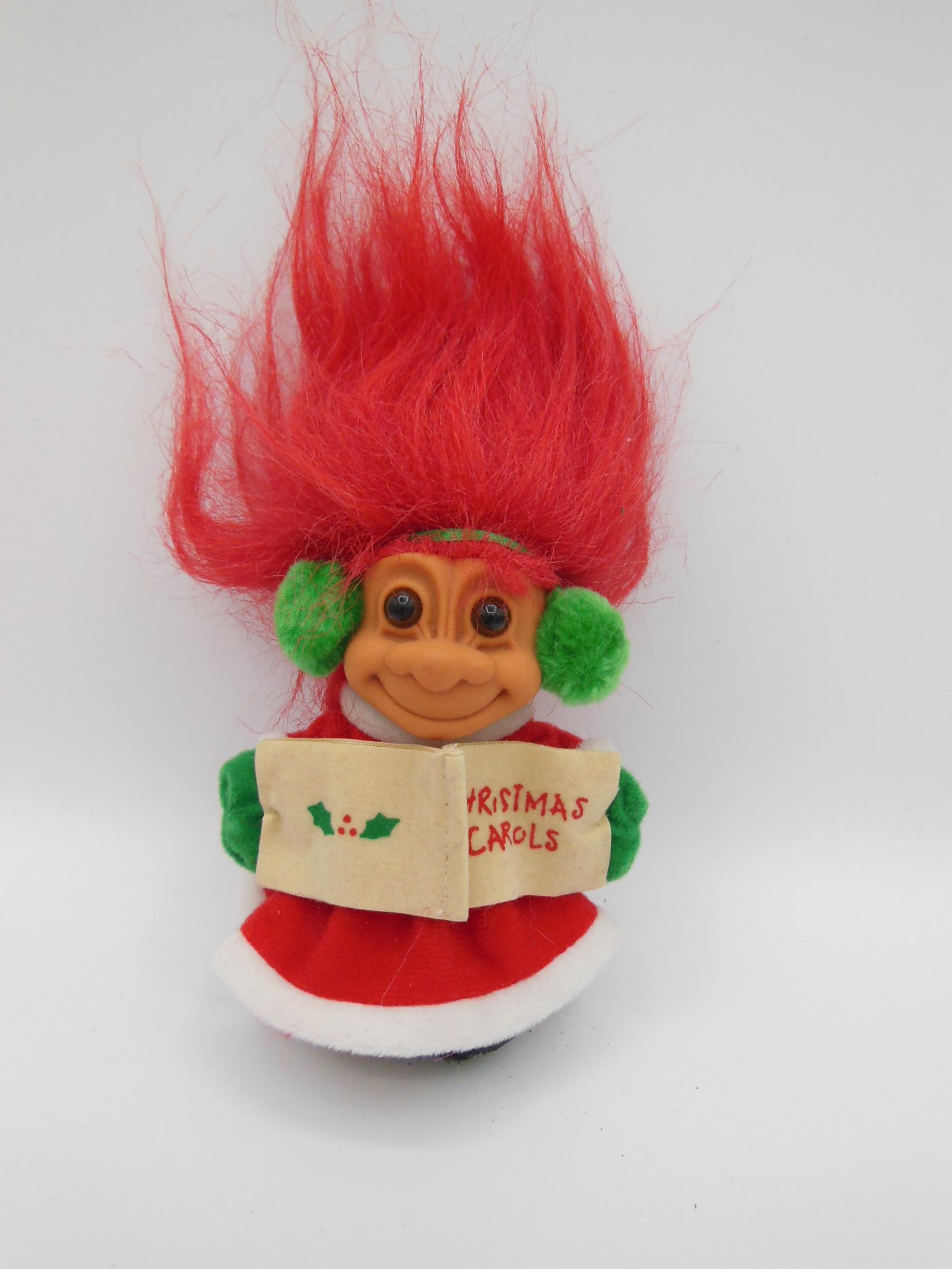 RUSS 5" RED Hair Christmas Troll