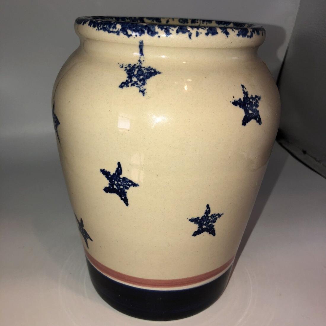 Yesteryears Marshall Stars Pottery Crock