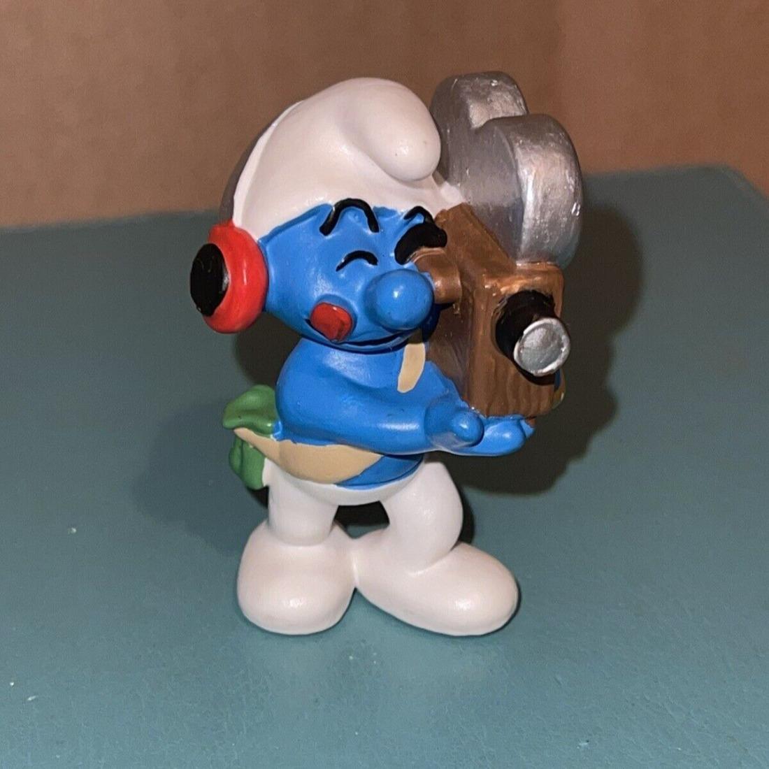 Schleich Smurfs Camera Man Video Smurf Schtroumpf Figure PVC Toy
