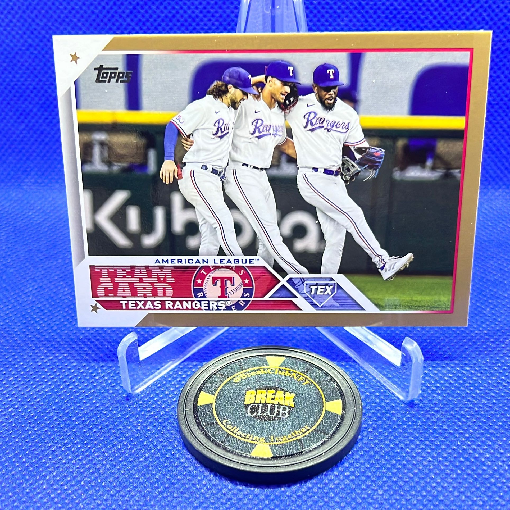 Texas Rangers Team Card 2023 Topps Gold 1883/2023