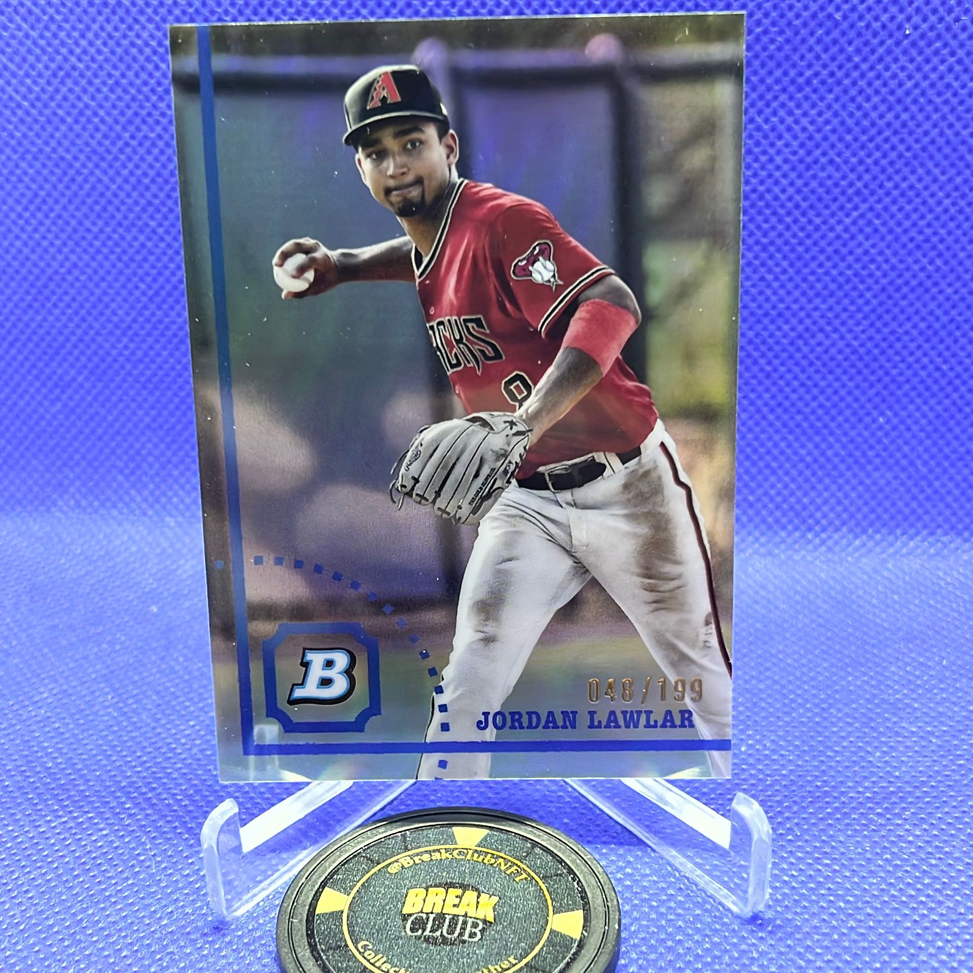 Jordan Lawlar 2022 Bowman Heritage Chrome Prospects Refractor 048/199 ...