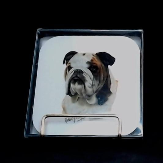 3-117 Vintage 1998 Robert J. May QPI Inc. 4 Bulldog Coasters