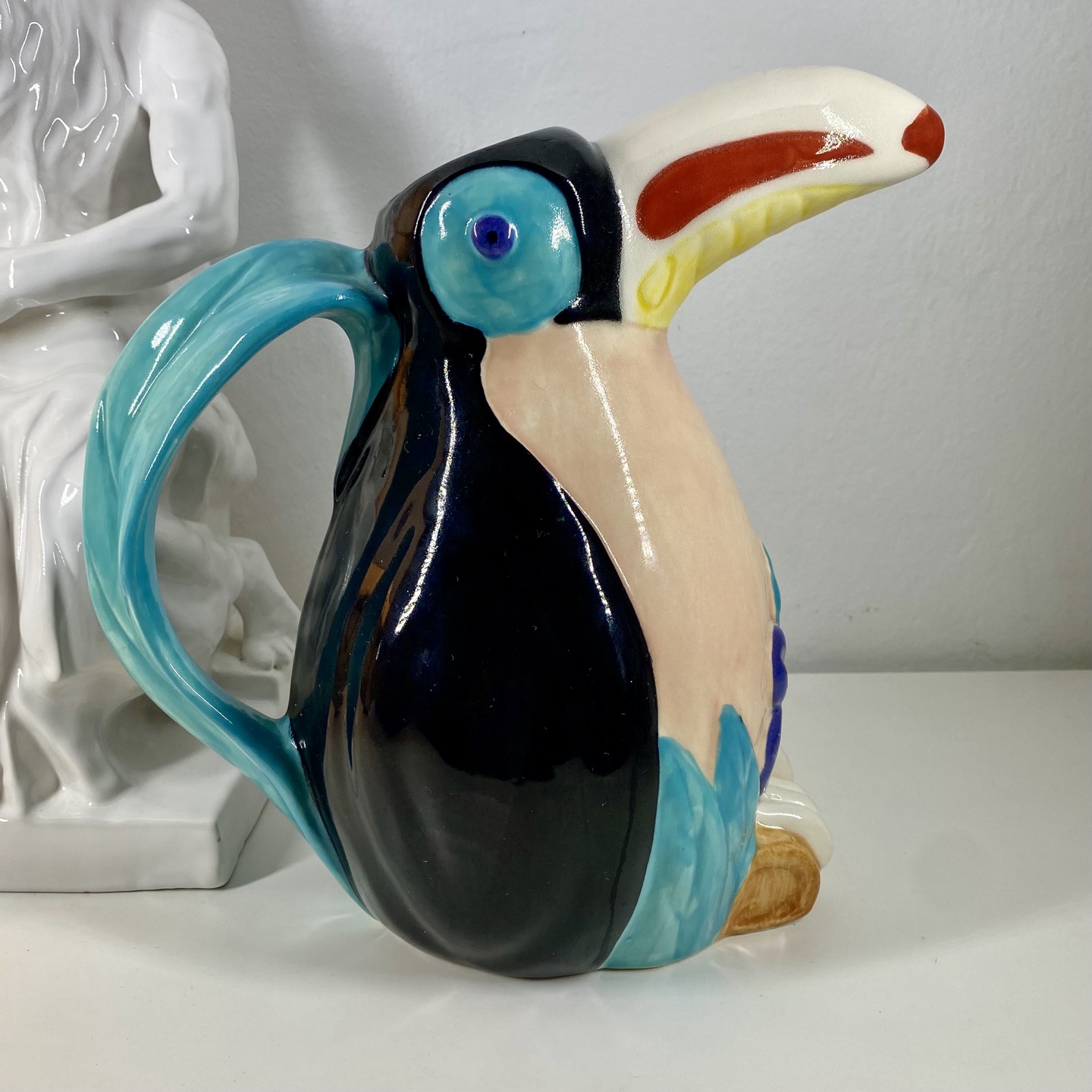 Treasure Craft TOUCAN Water PITCHER VTG 70s Ceramic Kitsch TROPICAL ...