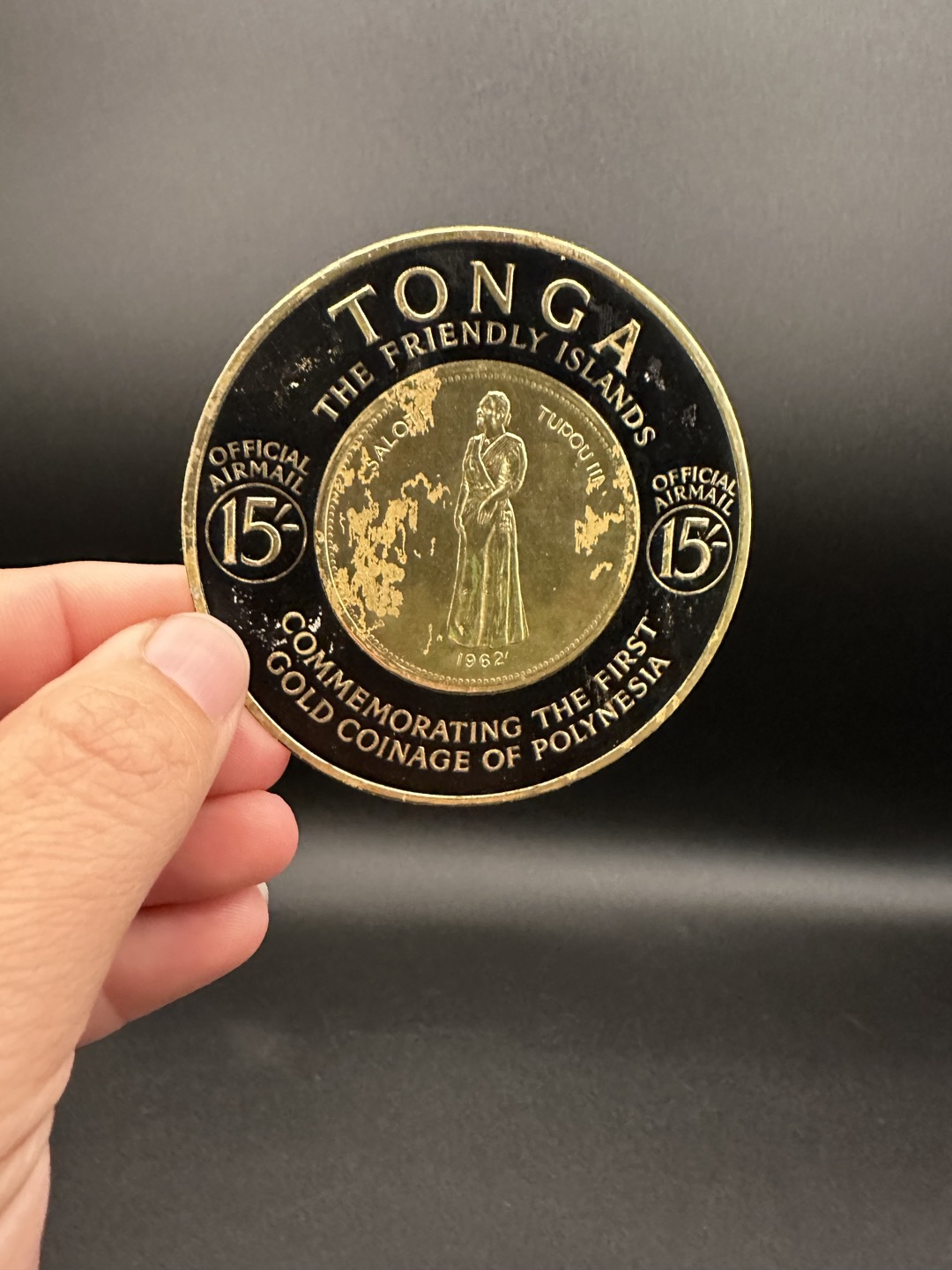1963 Tonga Gold Coin Commemorative Stamp