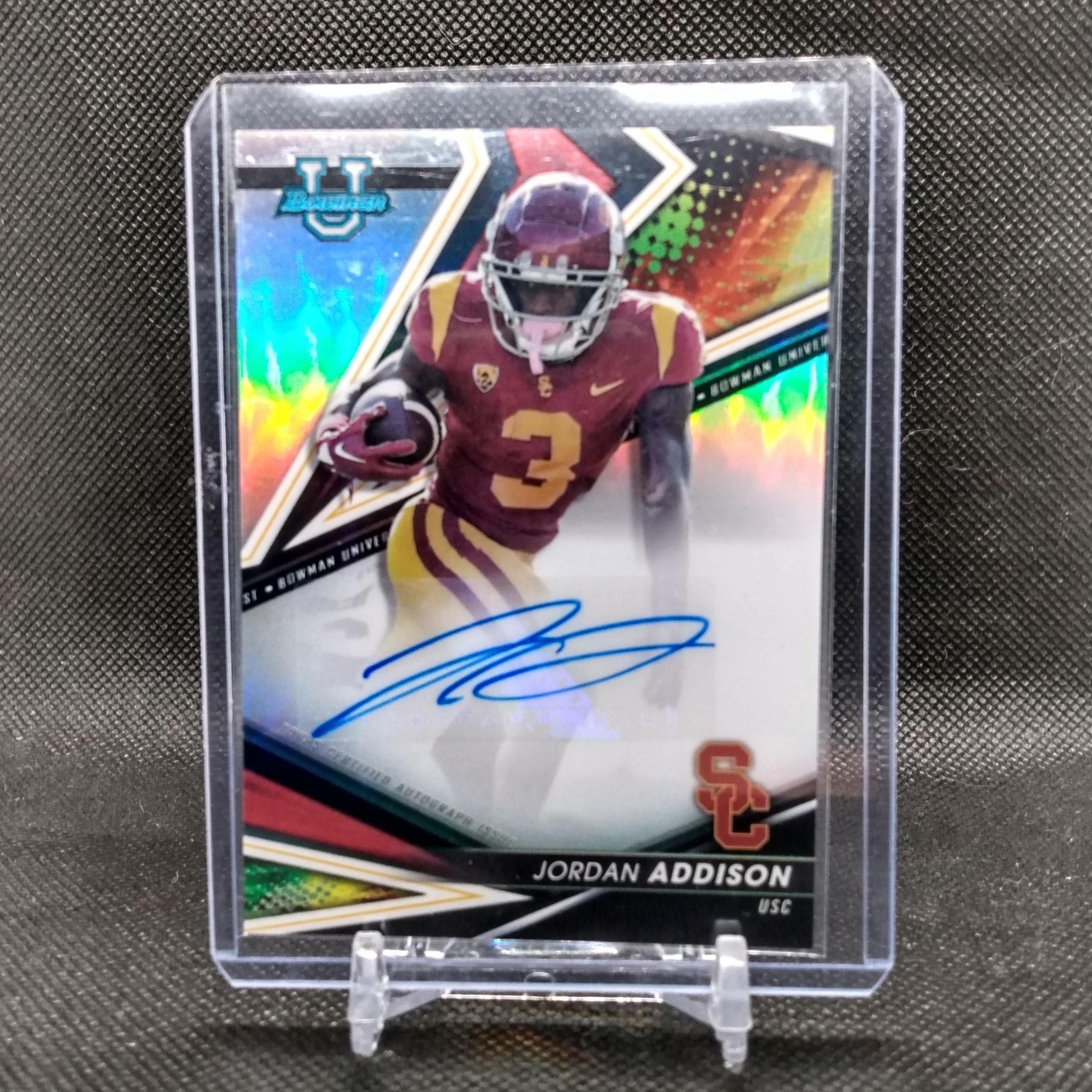 2022 Bowman's Best University Jordan Addison Best Of 2022 Refractor ...