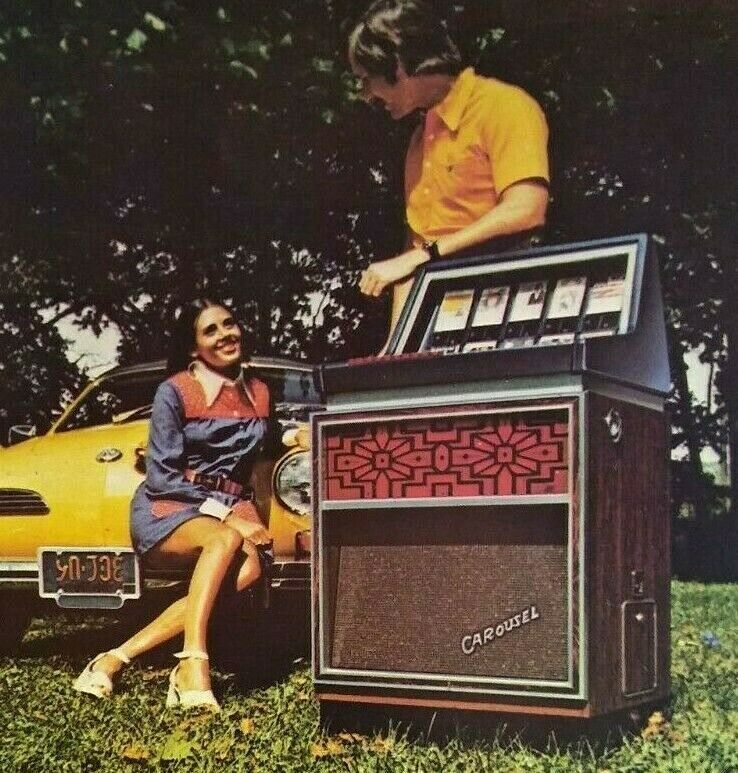 Wurlitzer Carousel Cassette Tape Jukebox Flyer Vintage Phonograph Art 8 ...