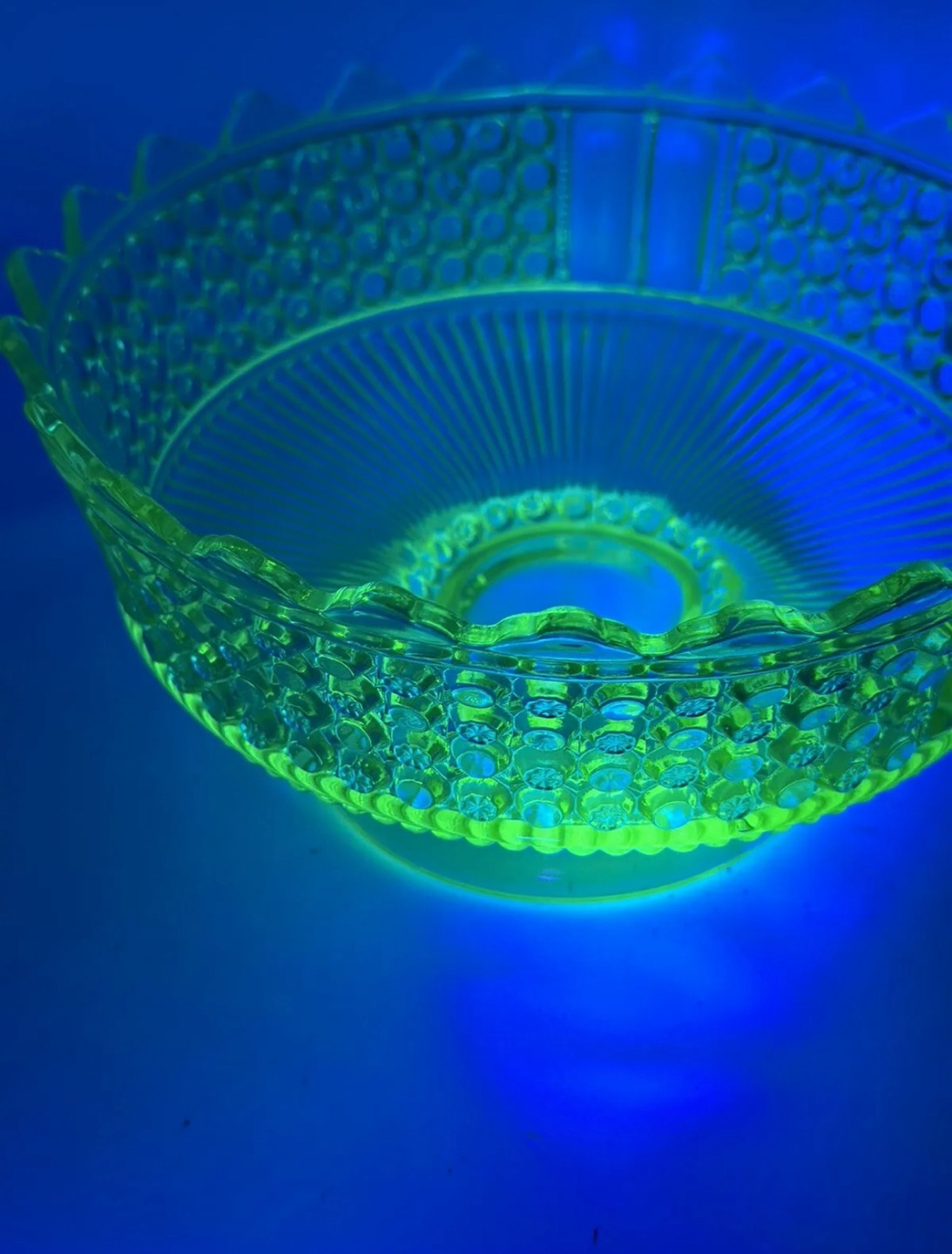 EAPG Richard's & Hartley Glass Co. Canary Yellow 3 Panels Glowy Glass ...