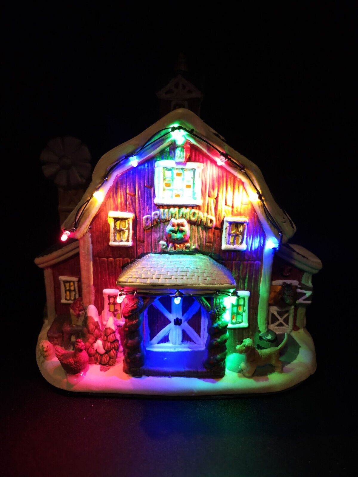 The Pioneer Woman Ceramic Holiday Village Drummond Ranch Red Barn With ...