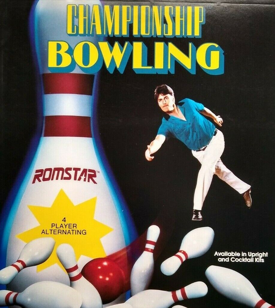 Championship Bowling Arcade Flyer Original 1989 Video Game Art Print ...