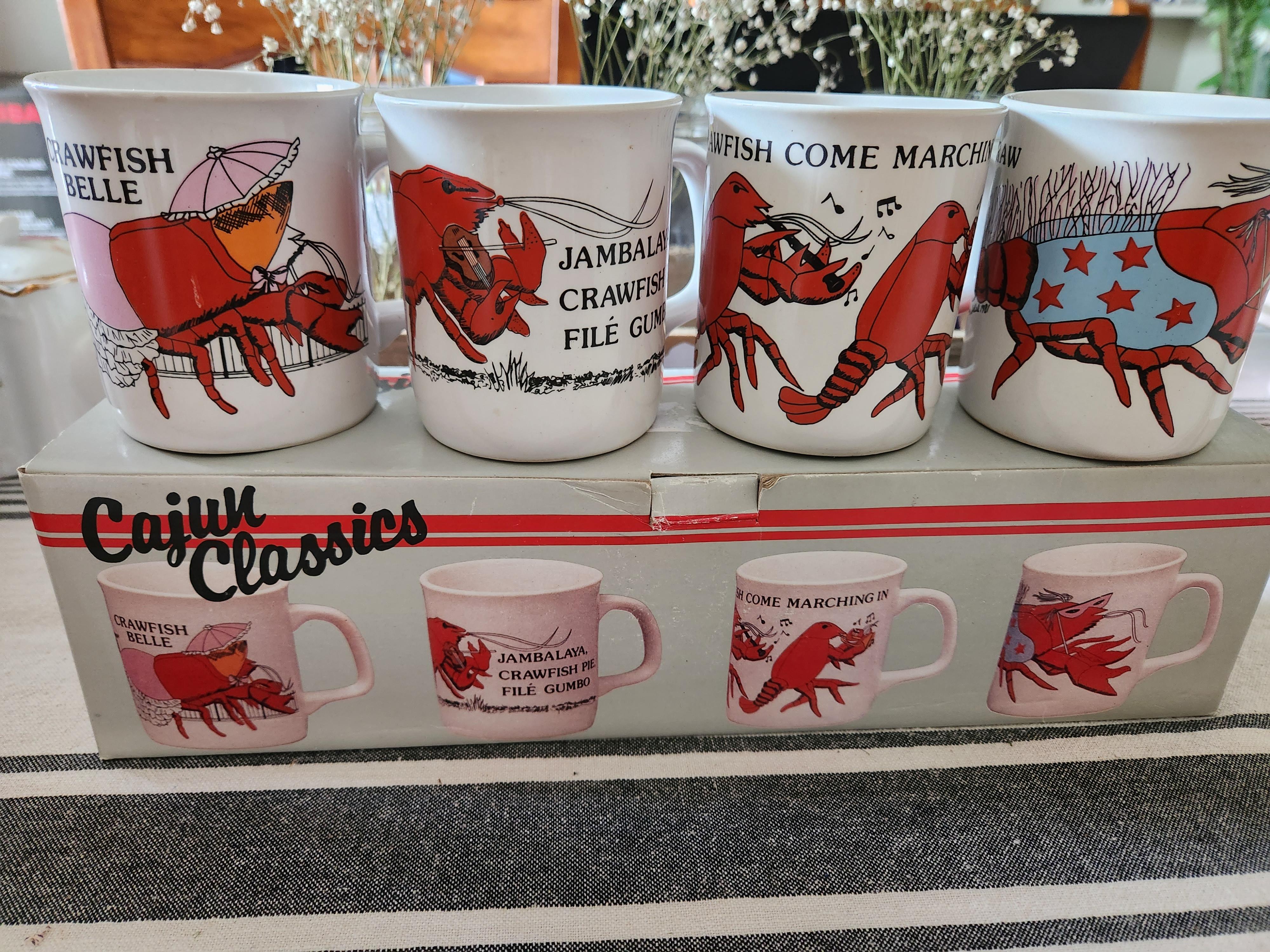 Vintage Louisiana Cajun Classics Coffee Cups - June Sobel