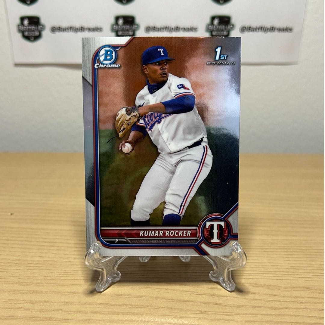 Kumar Rocker 2022 Bowman Draft Chrome 1st Refractor #BDC-164 Texas Rangers