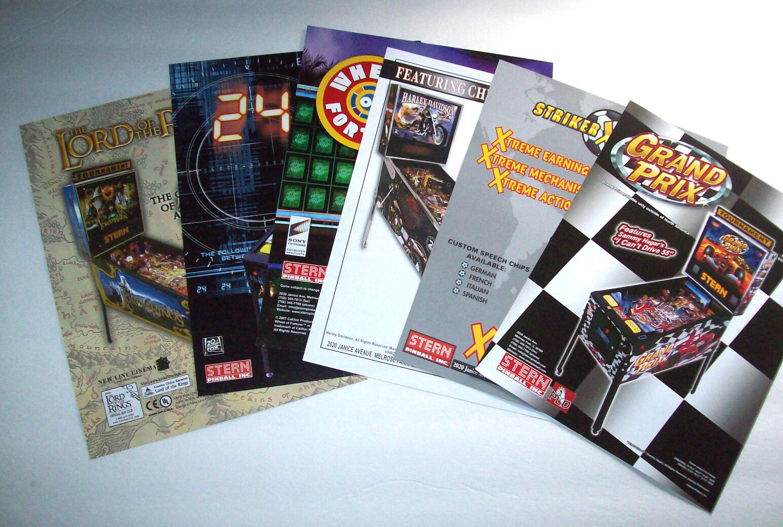 Pinball FLYERS Harley Davidson 24 Lord Of The Rings Grand Prix Striker ...